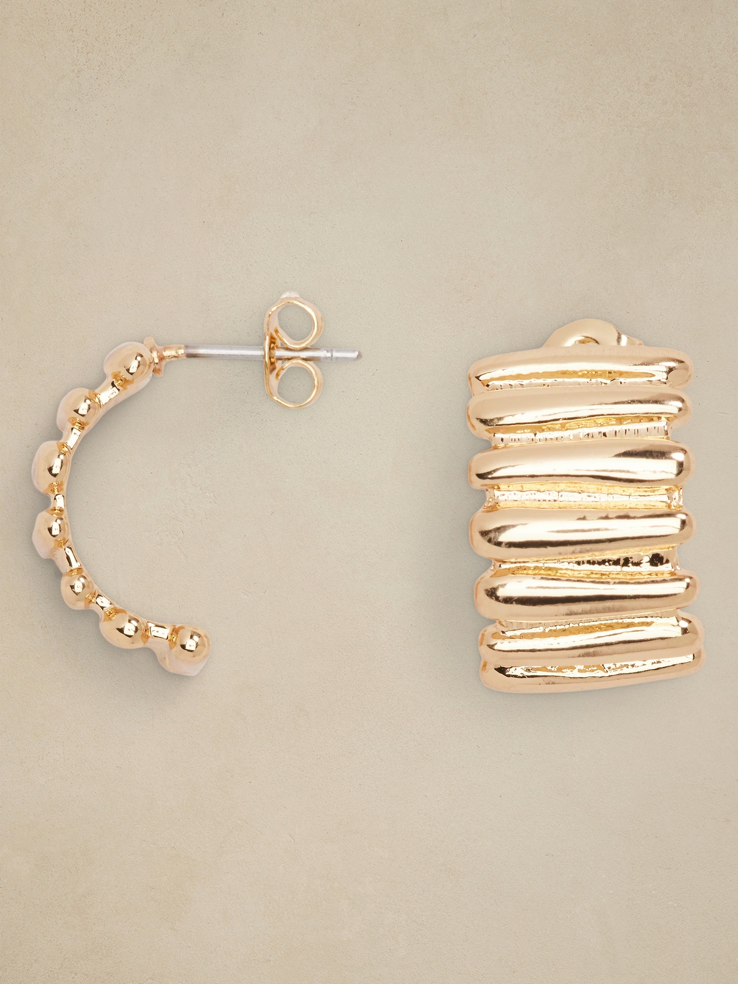 Bar Curve Earrings - Gold - Banana Republic Factory